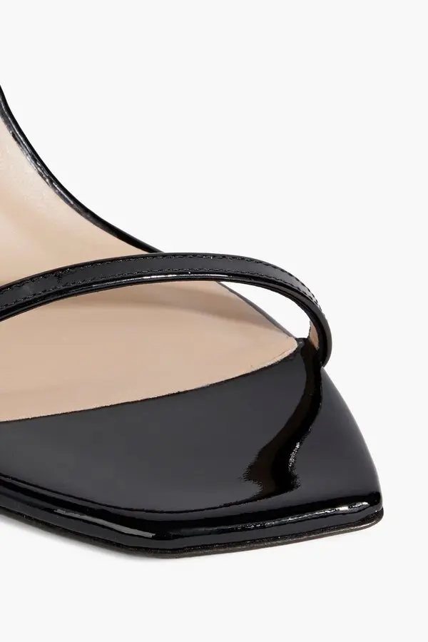 STUART WEITZMAN Patent-leather Sandals - Black
