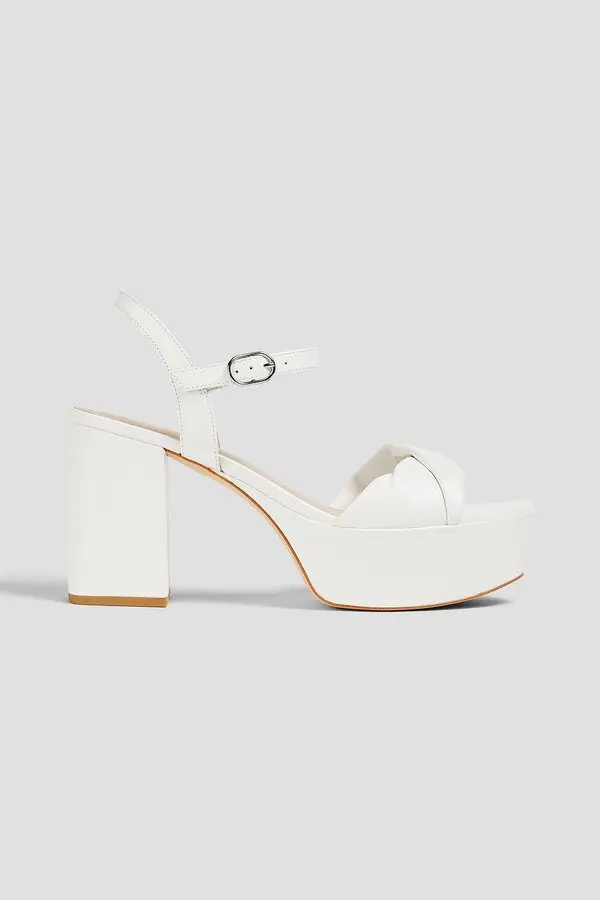 STUART WEITZMAN Twisted Leather Platform Sandals