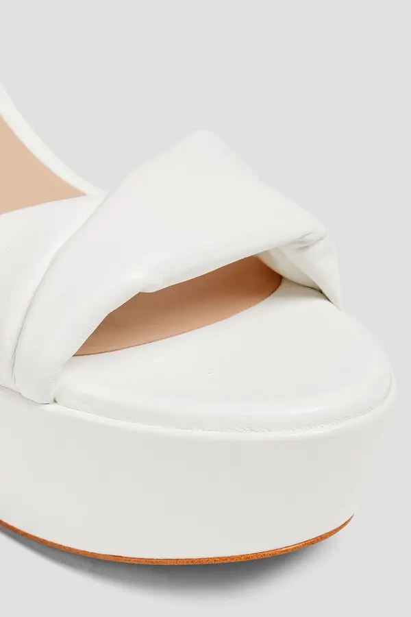 STUART WEITZMAN Twisted Leather Platform Sandals