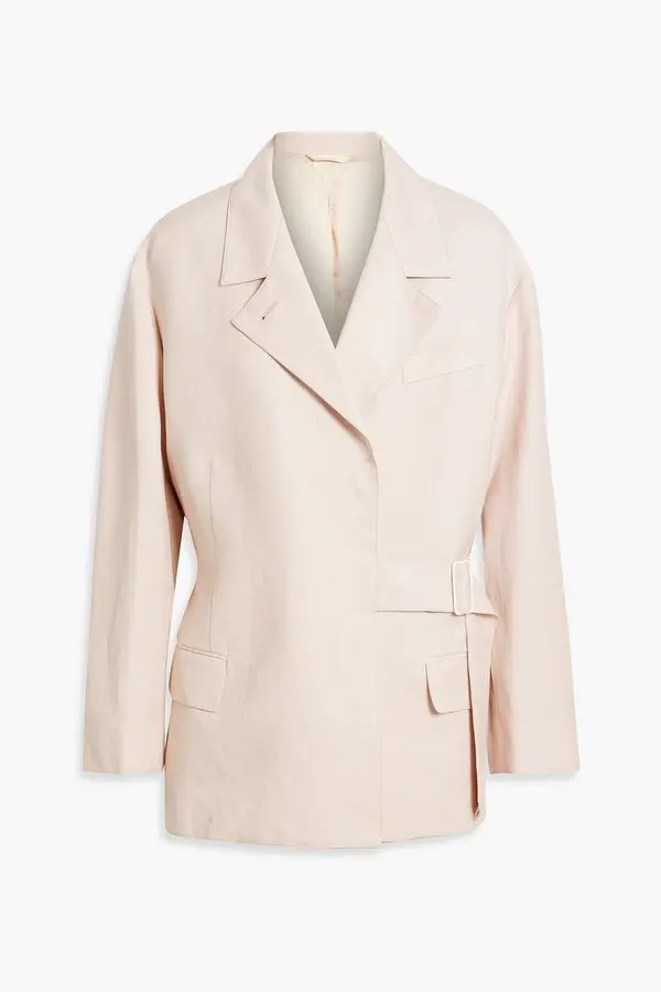Acne Studios Belted Wool And Hemp-blend Twill Blazer