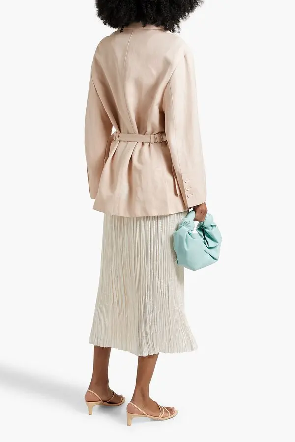Acne Studios Belted Wool And Hemp-blend Twill Blazer