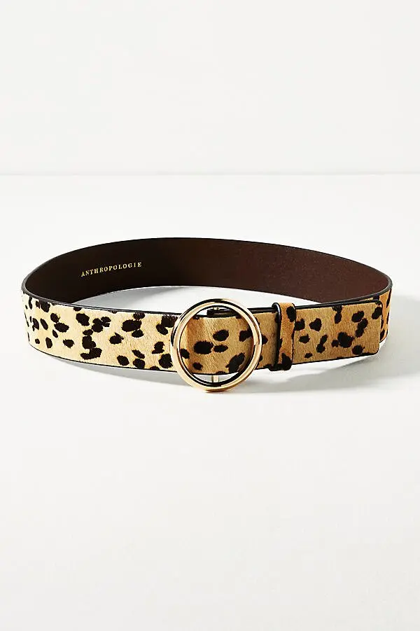 Anthropologie Adjustable Ring Belt - Cheetah