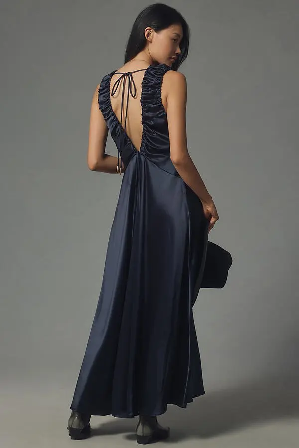 knee length dresses for ladies Acler Glatton Maxi Dress in Slate, Size 6 AU main image 1