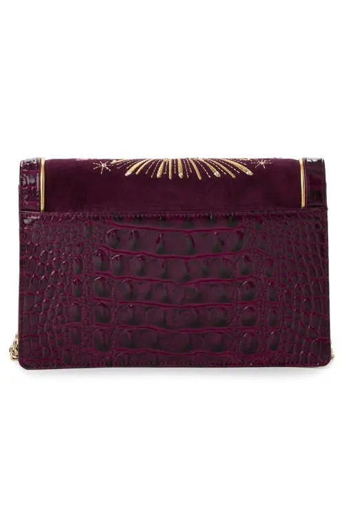 Brahmin Croc Embossed Leather Crossbody Bag