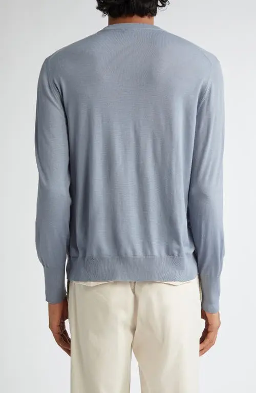 Eleventy Avalon Wool Crewneck Sweater - Sky Blue