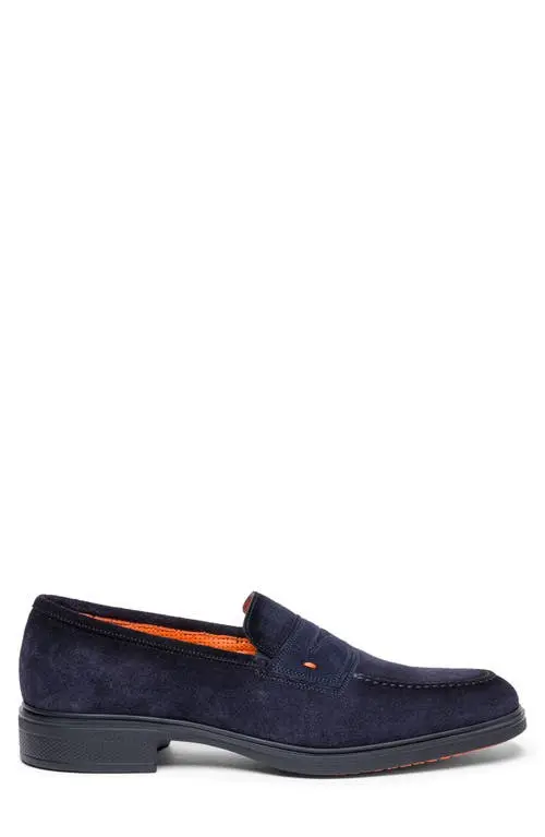 Santoni Easy Penny Loafer - Blue