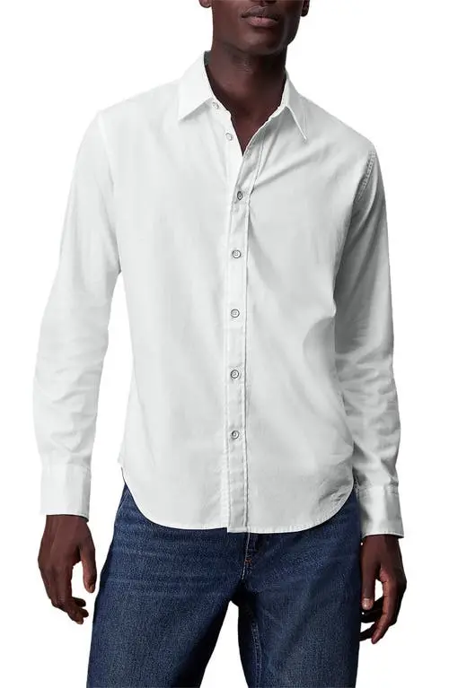 Rag & Bone Tomlin Cotton Dobby Button-up Shirt - White
