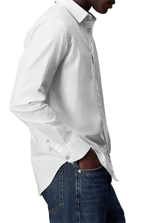 Rag & Bone Tomlin Cotton Dobby Button-up Shirt - White