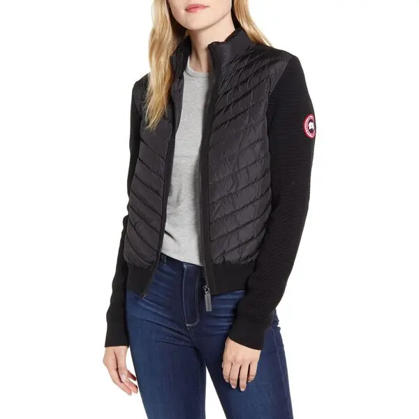 Canada Goose Hybridge Quilted & Knit Jacket - Black