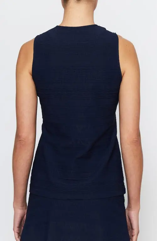 L'ETOILE SPORT Zip Front Tank - Navy