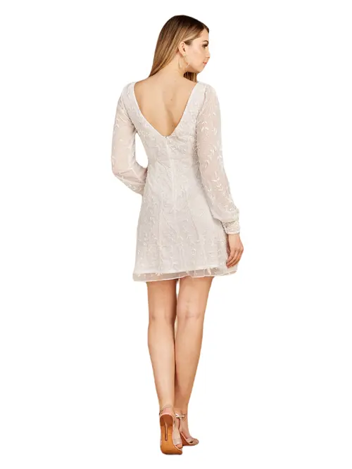 LARA NEW YORK V-neck Beaded Dress