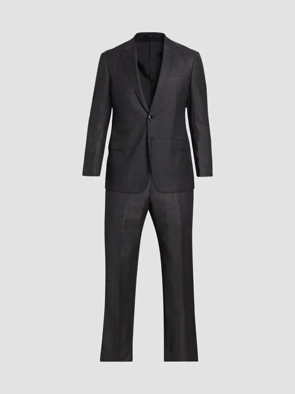 Giorgio Armani Windowpane Check Wool Suit
