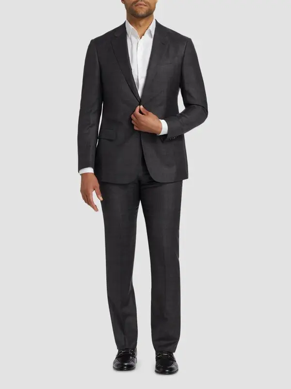 Giorgio Armani Windowpane Check Wool Suit