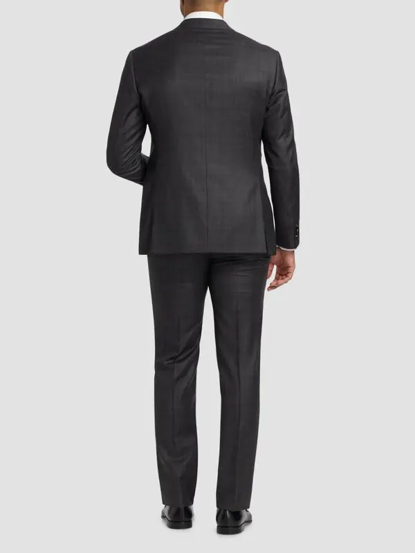 Giorgio Armani Windowpane Check Wool Suit