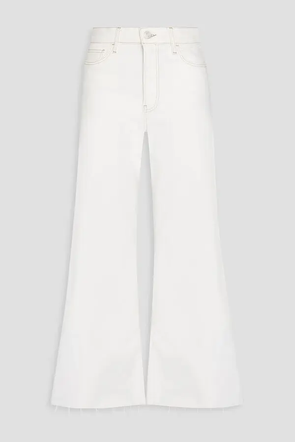 FRAME Le Palazzo High-rise Wide-leg Jeans - White