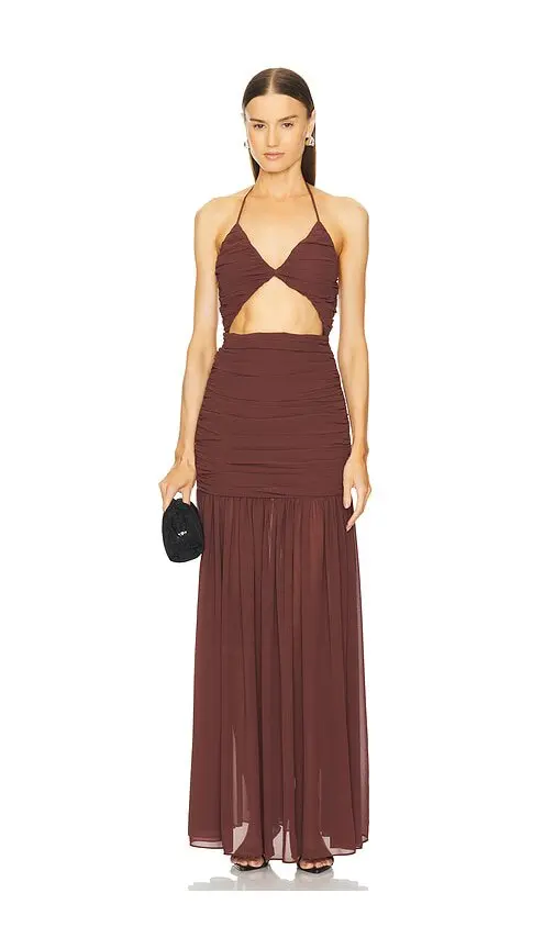 MICHAEL COSTELLO X Revolve Acacia Gown - Brown