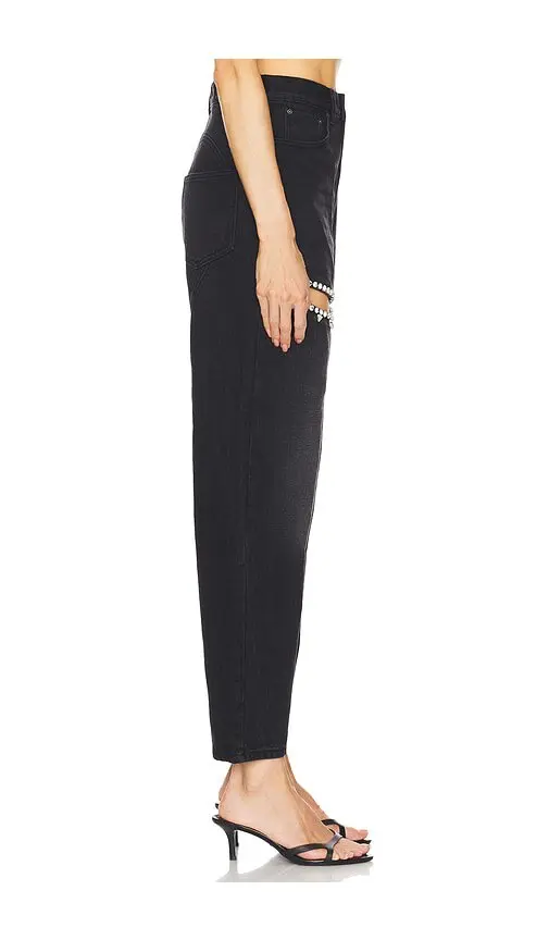 AREA Crystal Slit Jeans