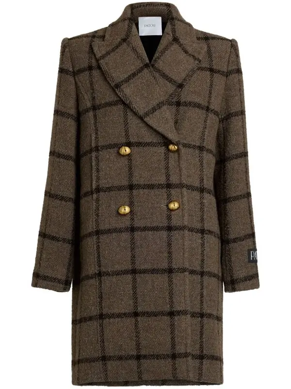 PATOU Double-breasted Coat - Brown