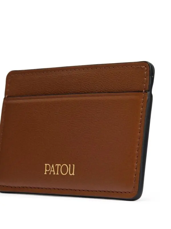 PATOU Jp Leather Card Holder - Brown