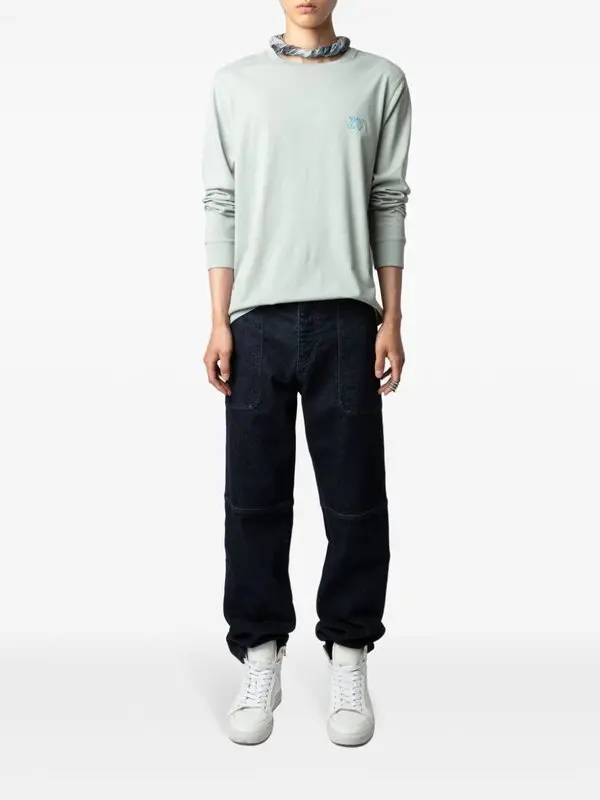 Zadig&Voltaire Logo-stitch Organic-cotton T-shirt