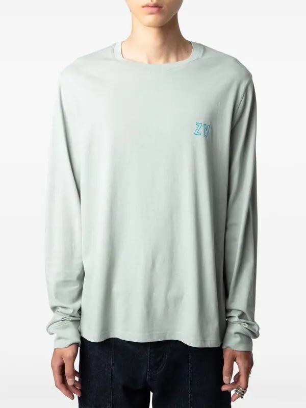 Zadig&Voltaire Logo-stitch Organic-cotton T-shirt