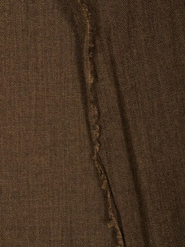 Botto Giuseppe Frayed-edge Scarf - Brown