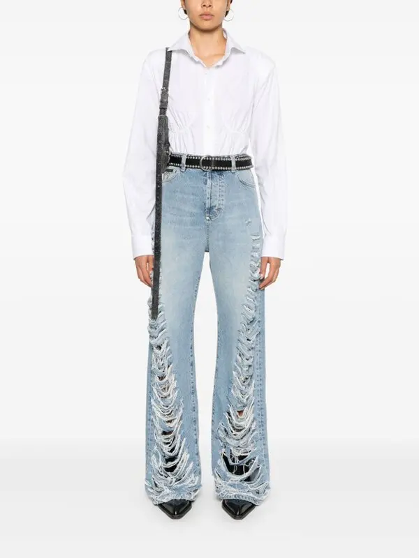 Philipp Plein Ripped Trousers