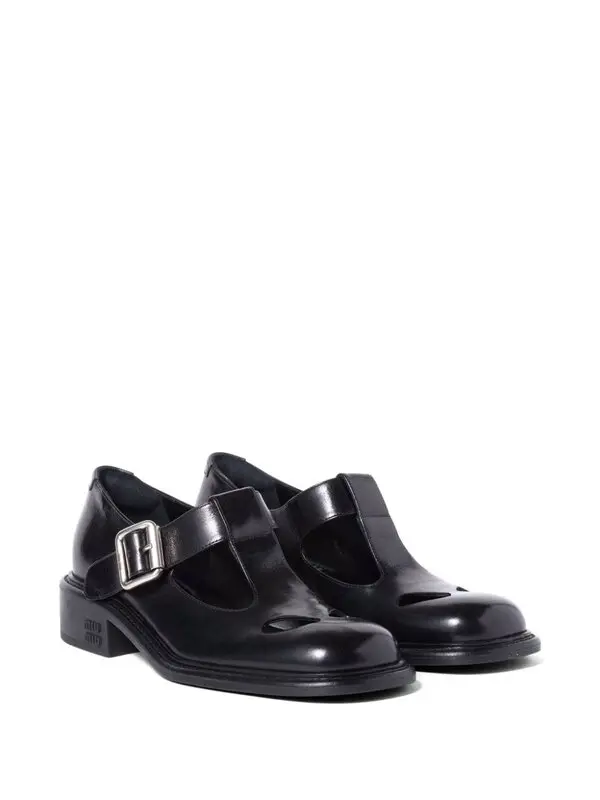 Miu Miu 30mm Leather T-bar Shoes