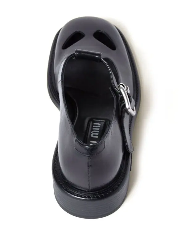 Miu Miu 30mm Leather T-bar Shoes