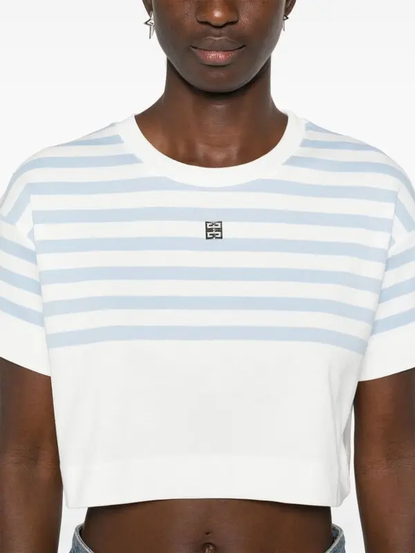 Givenchy 4g Striped Cropped T-shirt