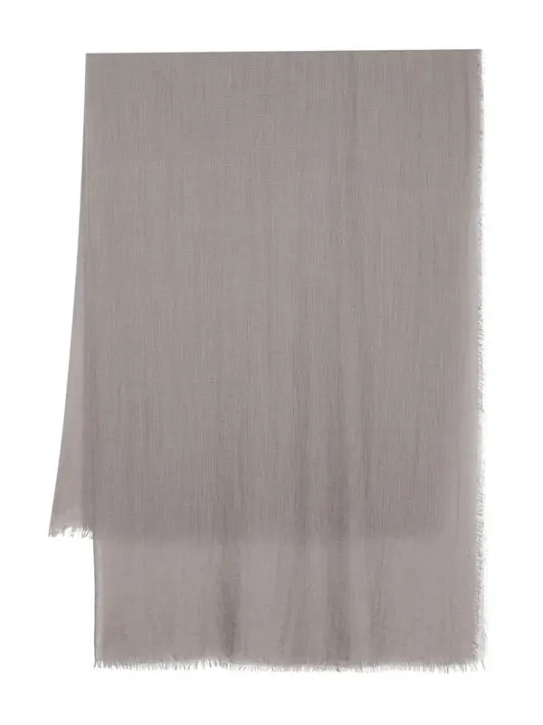 Botto Giuseppe Frayed-edge Scarf - Grey