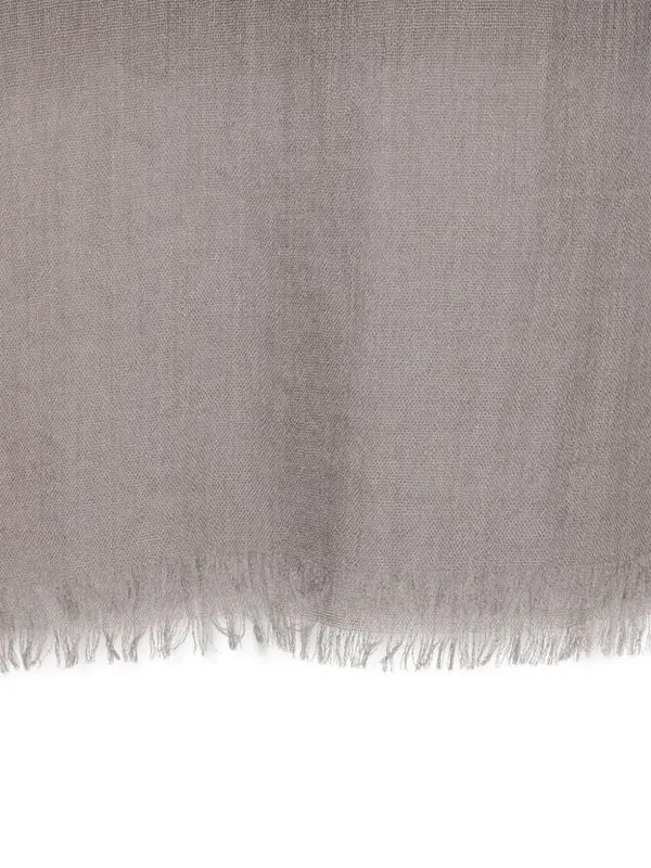 Botto Giuseppe Frayed-edge Scarf - Grey