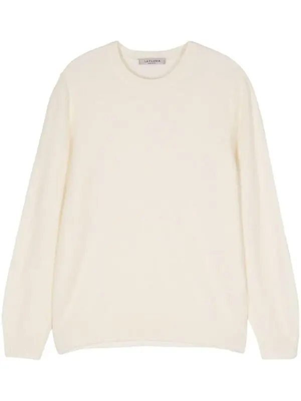 FILERIA Bouclé Sweater - White