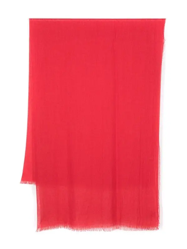 Botto Giuseppe Frayed-edge Scarf - Red