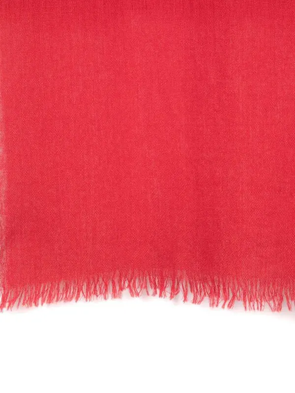 Botto Giuseppe Frayed-edge Scarf - Red