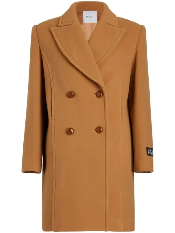 PATOU Double-breasted Coat - Brown