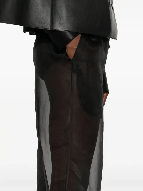 Simone Rocha Sheer Pencil Midi Skirt - Black