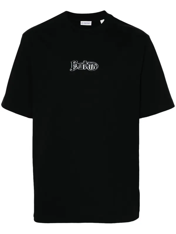 Burberry Flocked-logo T-shirt
