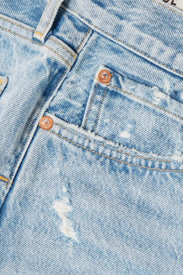 AGOLDE Parker Vintage Cutoff Denim Shorts - Blue