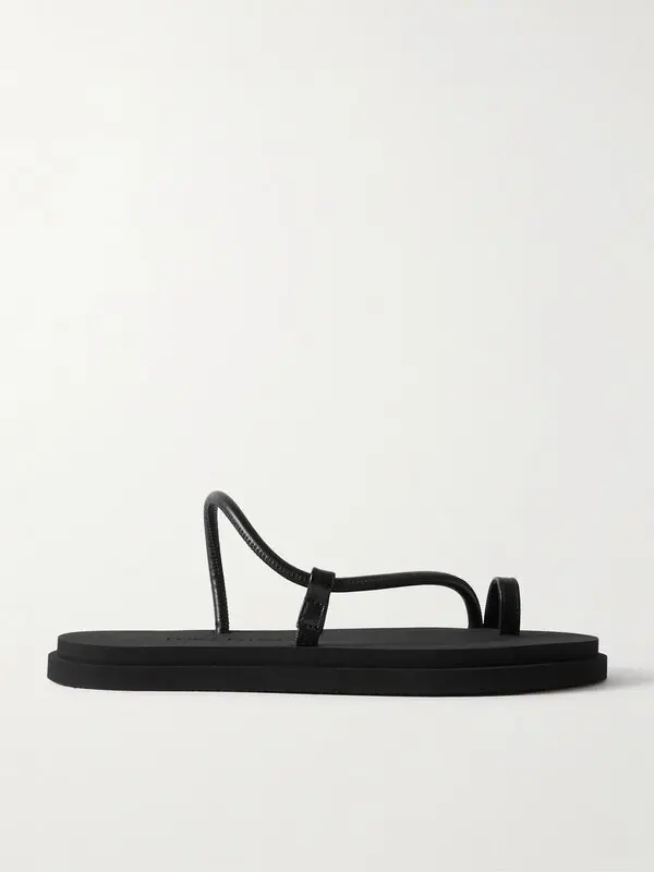 EMME PARSONS Bari Pool Leather Sandals - Black