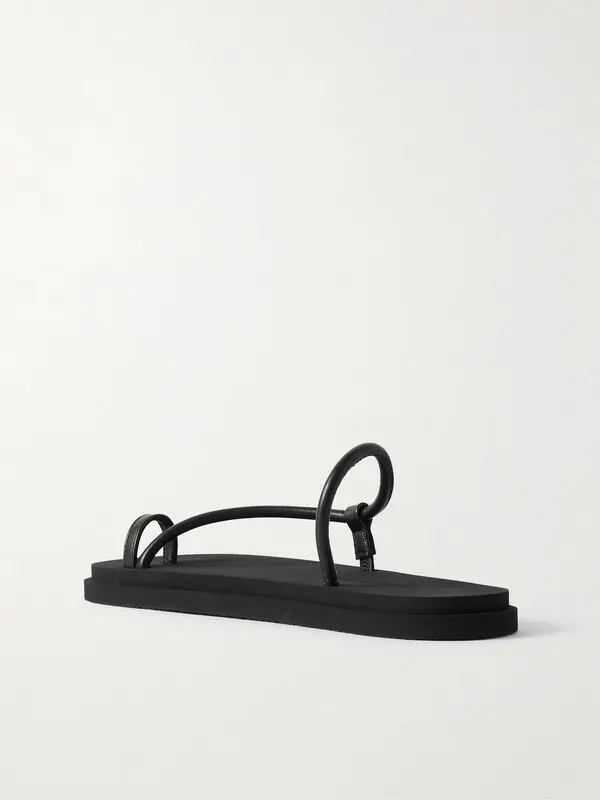 EMME PARSONS Bari Pool Leather Sandals - Black