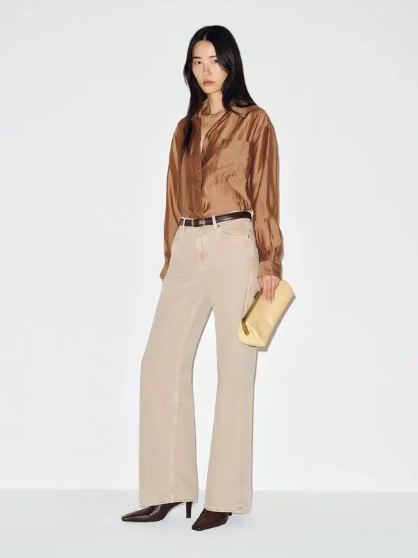 REFORMATION Eli Oversized Shirt - Natural