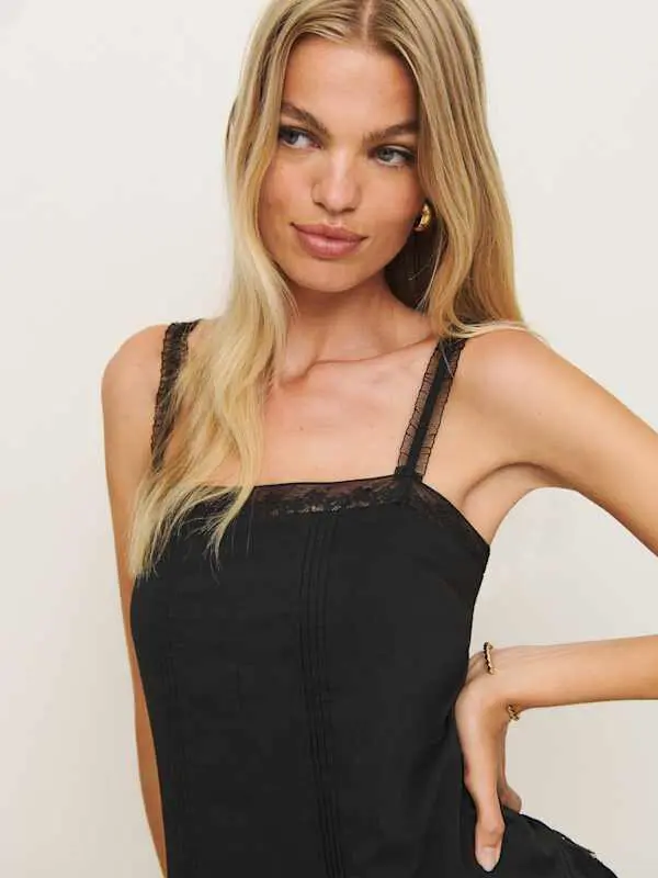 REFORMATION Cleodora Dress - Black