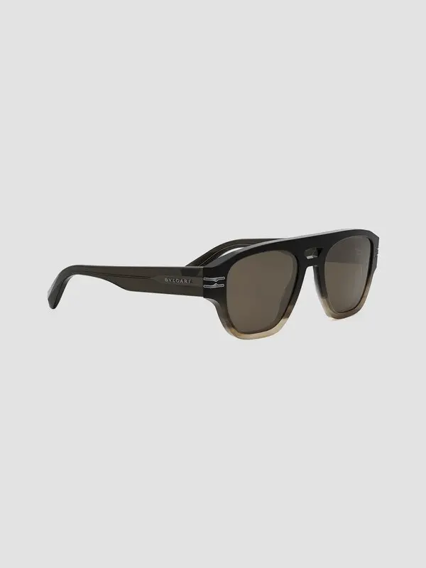 BVLGARI B. Zero1 53mm Pilot Sunglasses - Brown