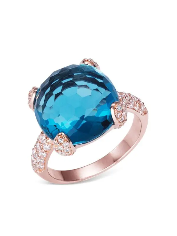ANABELA CHAN 18kt Rose Gold Vermeil Topaz Ring - Pink