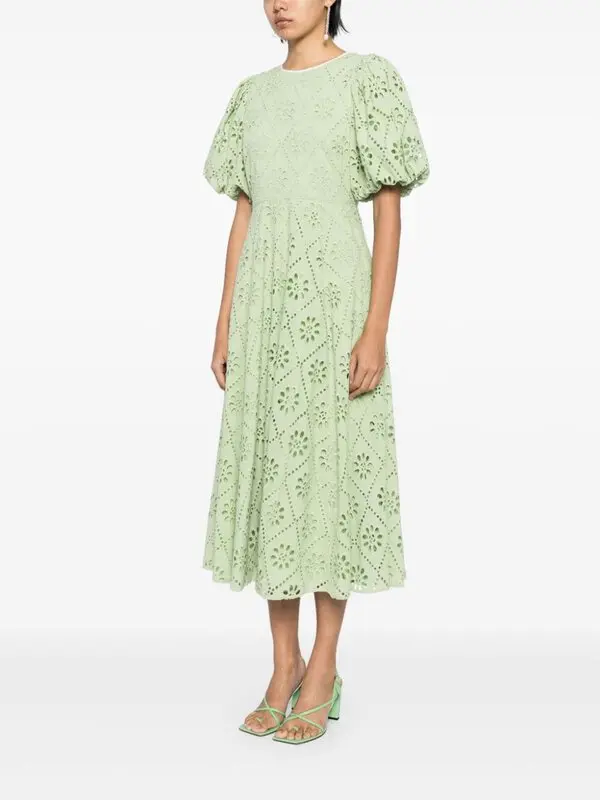 kitri green dress Carmella Green Velvet Midi Dress main image 1