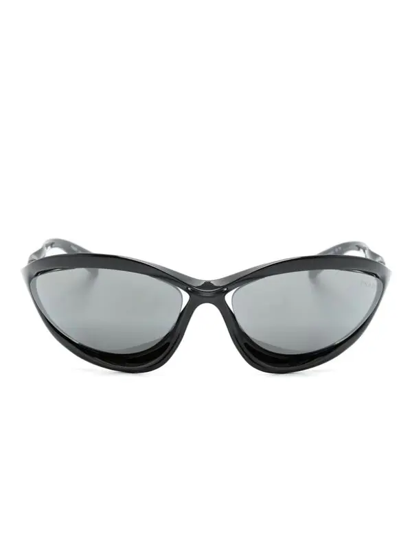 Prada Geometric-frame Sunglasses - Black