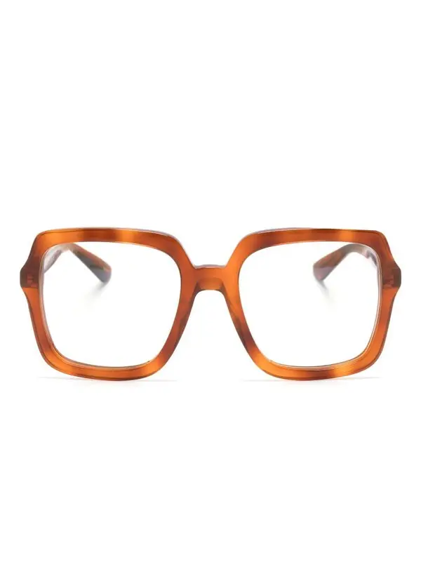 Gucci Tortoiseshell Square-frame Glasses - Brown