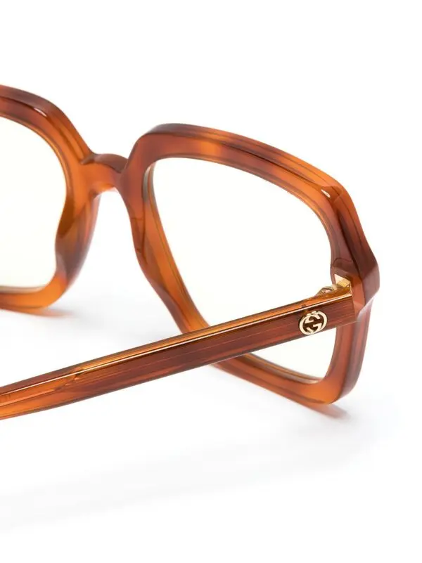 Gucci Tortoiseshell Square-frame Glasses