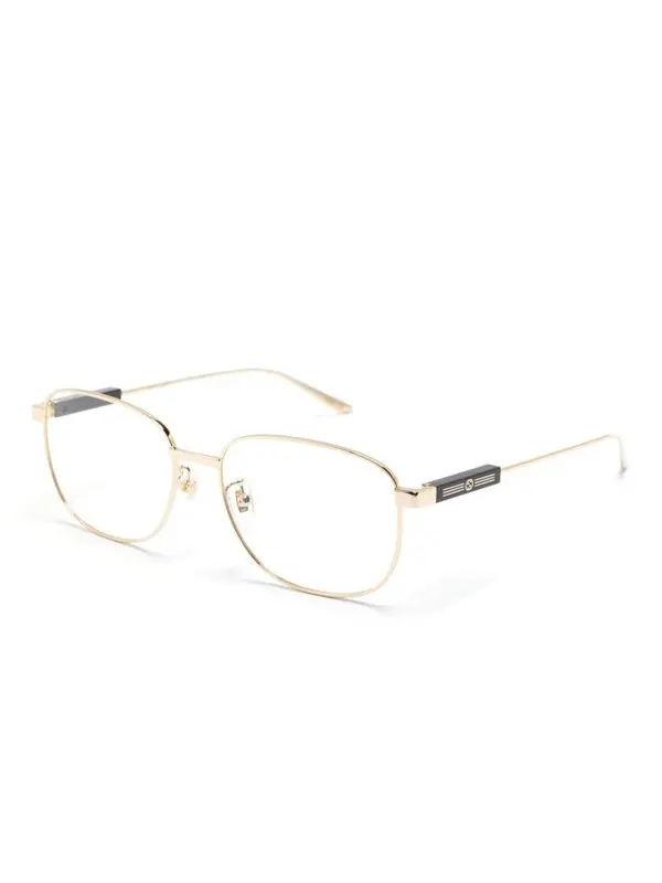 Gucci Logo-debossed Rectangle-frame Glasses
